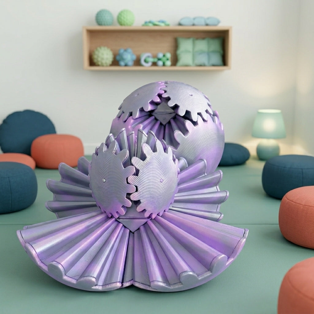 Bola Engrenagem 3D Fidget Anti-Ansiedade | Incluo