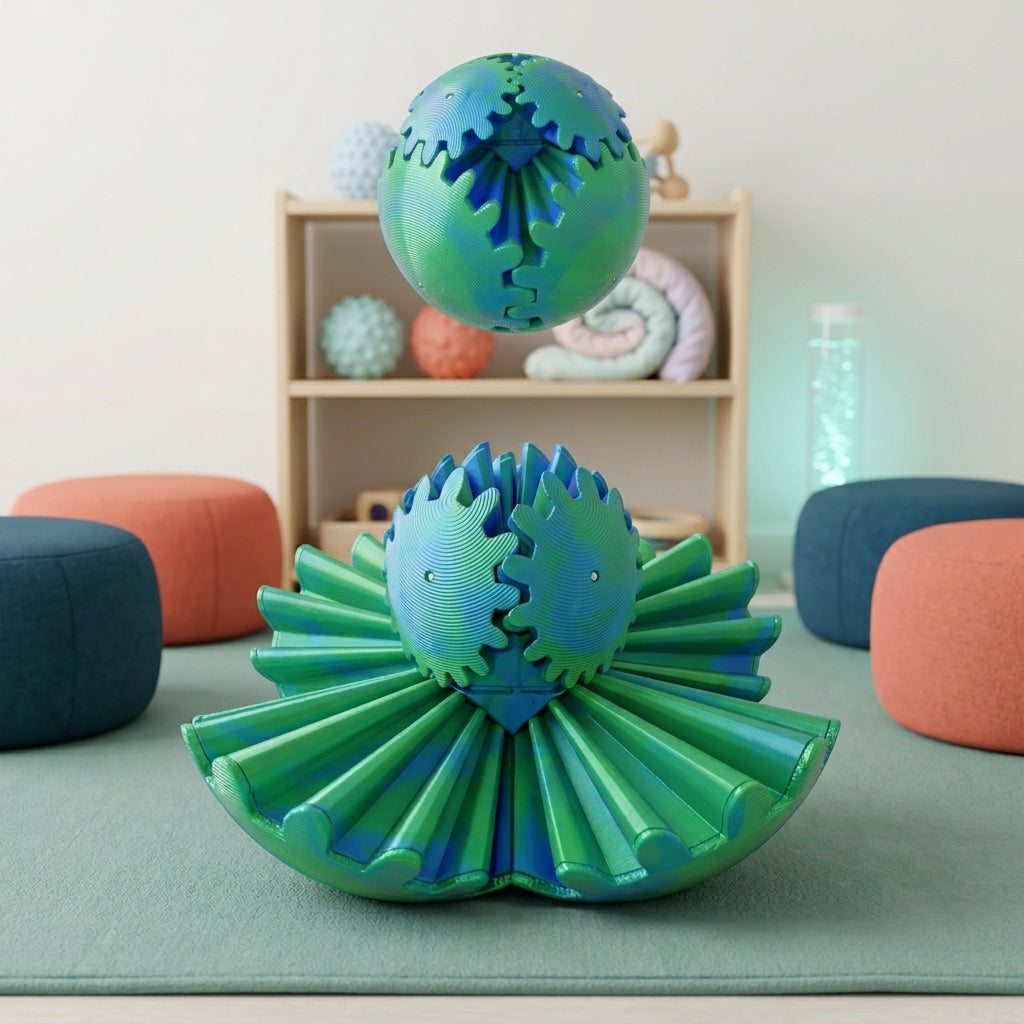 Bola Engrenagem 3D Fidget Anti-Ansiedade | Incluo