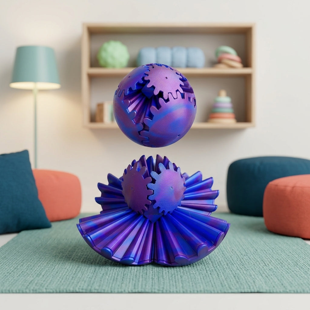 Bola Engrenagem 3D Fidget Anti-Ansiedade | Incluo